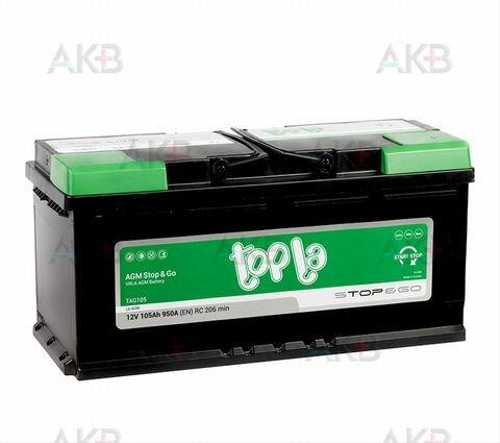 Аккумулятор автомобильный Topla AGM Stop-n-Go 105R