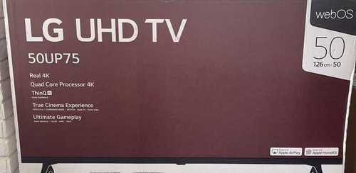 Продам новый телевизор LG 50UP75 50я диагональ