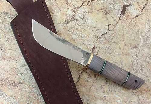 Нож кованый "Вако" танто 95х18 стаб.клён скинер