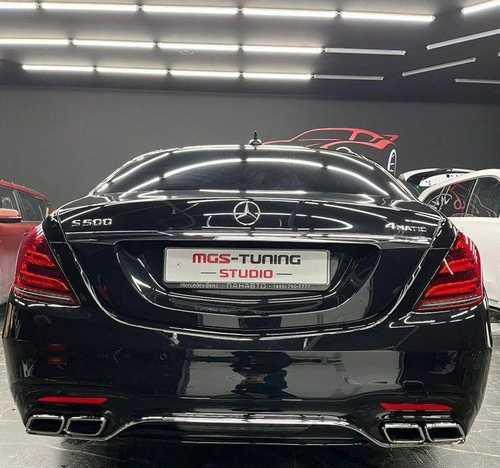 Задний бампер стиль S63 рест в сборе S-class W222