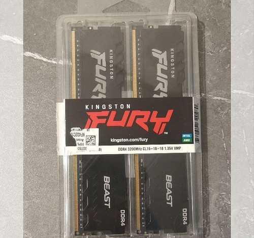 Оперативная память Kingston Fury Beast Black 32gb