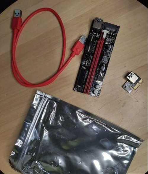 Райзер для видеокарт Chipal 009S 6pin/molex/SATA