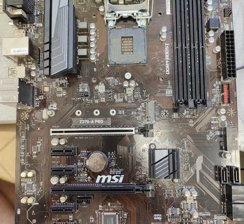Материнская плата msi z370a-pro