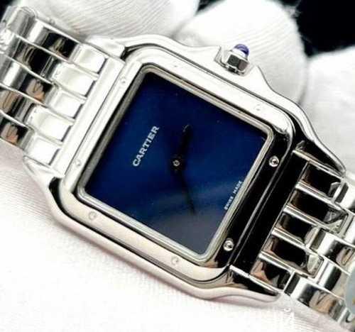 Cartier panthere blue steel часы