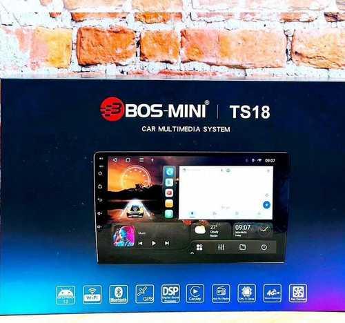 Магнитола 2 din android 9 дюймов BOS-Mini ts18