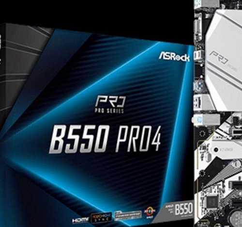 Материнская плата asrock b550m pro4 новая