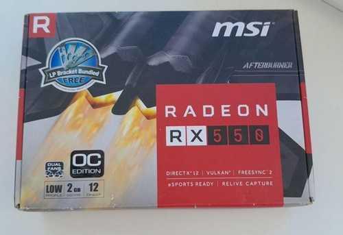 Видеокарта Radeon RX 550 2 Gb MSI