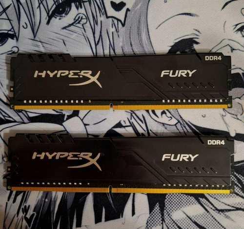 Kingston HyperX fury Black HX432C16FB3K2/16