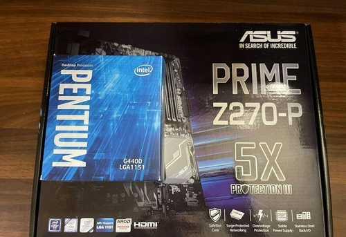 Материнская плата Asus Prime Z270-P с Intel G4400