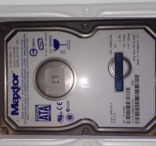 Hdd maxtor 200gb