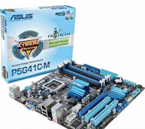 Материнская плата asus LGA775 P5G41C-M LX G41/ICH7