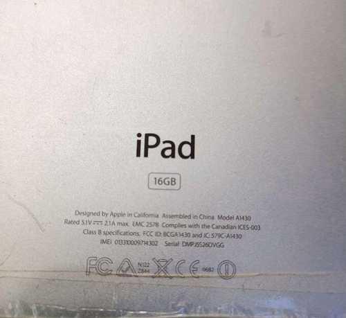Планшет Apple iPad A 1430 16G