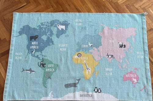 Ковёр детский HM home Карта мира