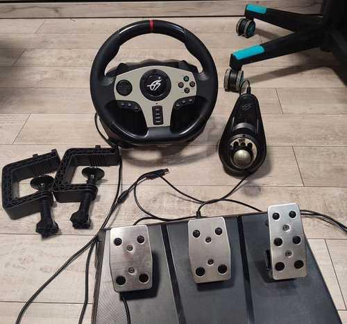 Игровой руль 900 градусов dexp wheelman pro gt