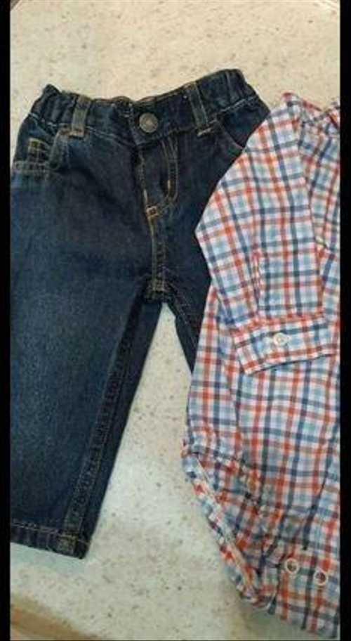 Carters комплект из боди-рубашка и джинсы