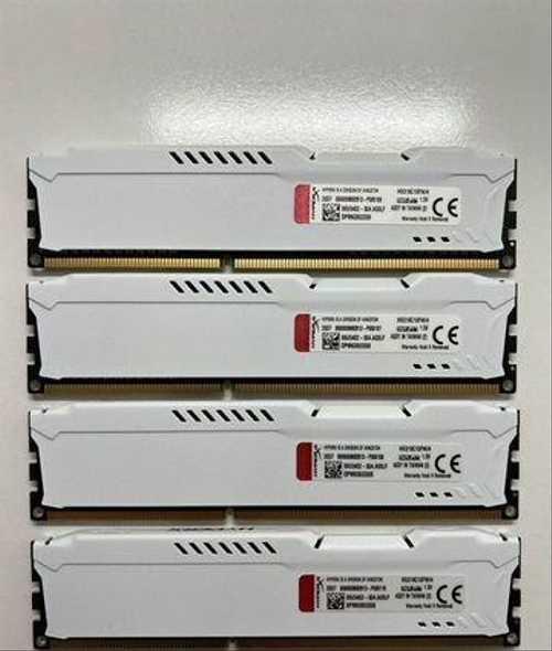 Kingston HyperX Fury White DDR3-1866 4x4Gb