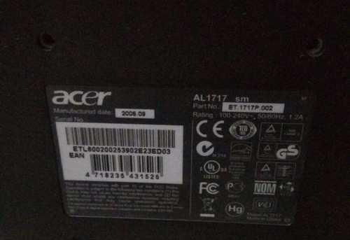 Монитор Acer al1717 17" дюймов