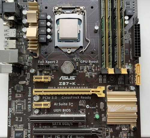 Intel Core i7 4790k + 16Gb DDR3 + Asus Z87-K
