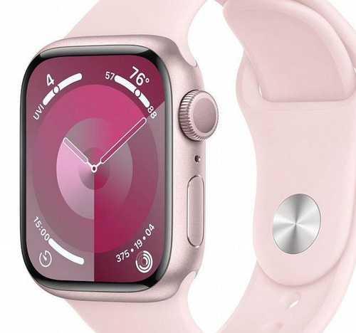 Смарт-часы Apple Watch Series 9, 45 мм, GPS   Cellular, Pink Al Light Pink Sport Band - M/L