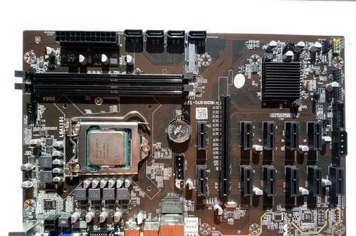 Материнка для майнинга 12xPCI-E +проц