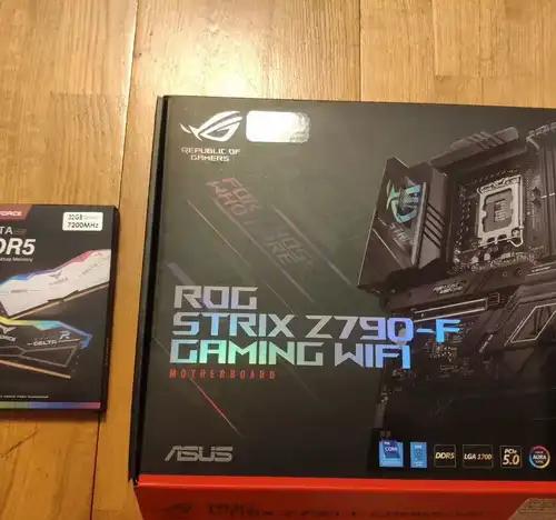 Комплект Asus rog strix z790-f gaming wi-fi+32гб