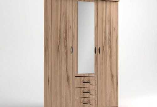 Шкаф комбинированный Дуэт Люкс с зеркалом Дуб Вота