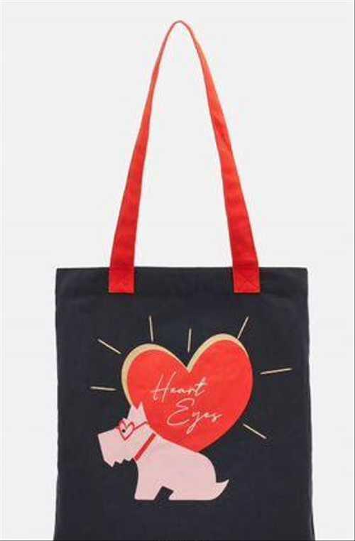 Сумка Radley из хлопка канвас новая бирки синяя