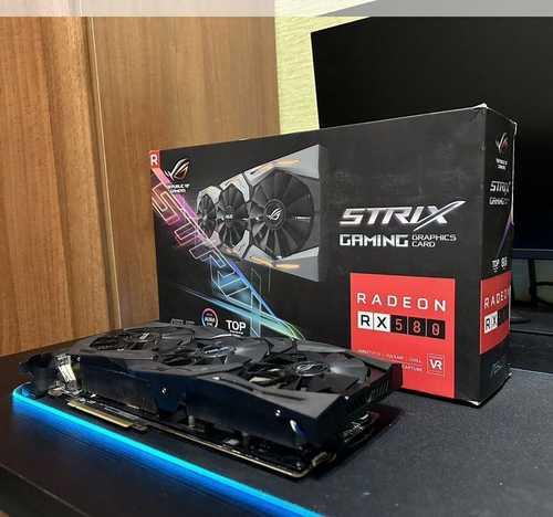 Видеокарта asus rog strix rx580 8gb