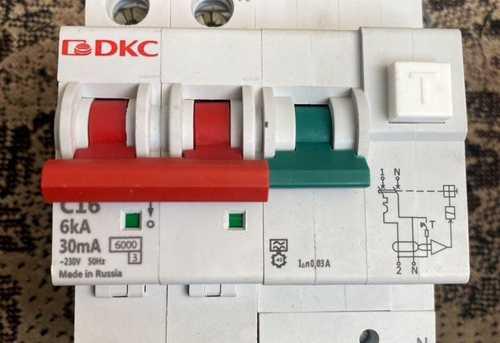 Выключатель автоматический DKC 2п C 25А 30мА 6кА