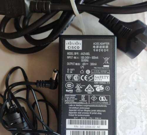 Адаптер, блок питания cisco аа25480L, 48V, 380 mA