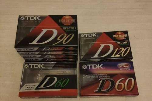 Аудиокассеты новые tdk d90, 120, 60