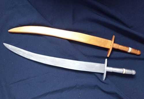 Сабля золотая и серебряная (деревянные)