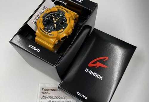 Новые часы Casio G-shock GA-100B-9A, желтые