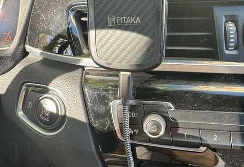 Автомобильный держатель с зарядкой Pitaka +чехол
