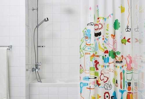 Новый карниз Икеа для шторы в ванную 70-120 см