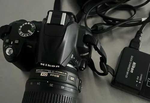 Фотоаппарат nikon d3000 объектив 18-55 mm