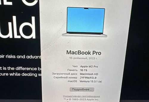 Macbook pro 16 m2 16 512