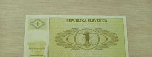 Банкнота 1 толар Словения