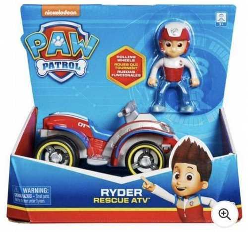 Paw patrol Райдер с машинкой, новый в упаковке