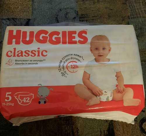 Подгузники huggies 5 classic 42 шт