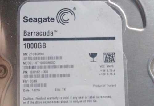 Жесткий диск на 1tb Seagate Foxconn SATA