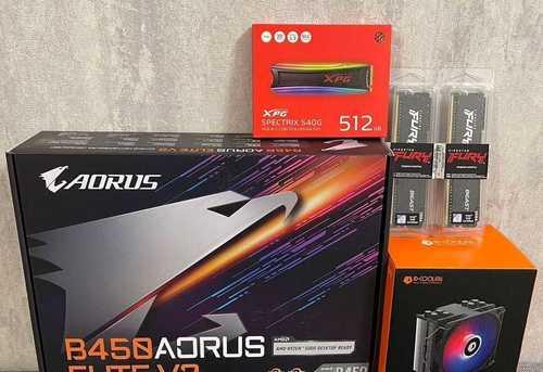 Комплект Ryzen 5 5500/B450 Aorus V2/16Gb/512SSD