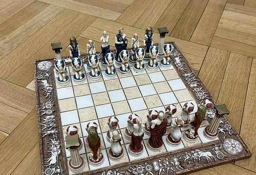 Шахматы греческие гипс