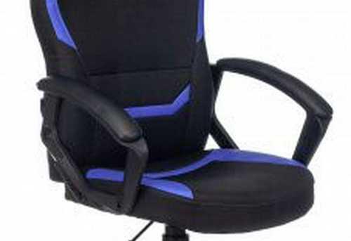 Кресло игровое Zombie 10 черный/синий ткань/эко.ко