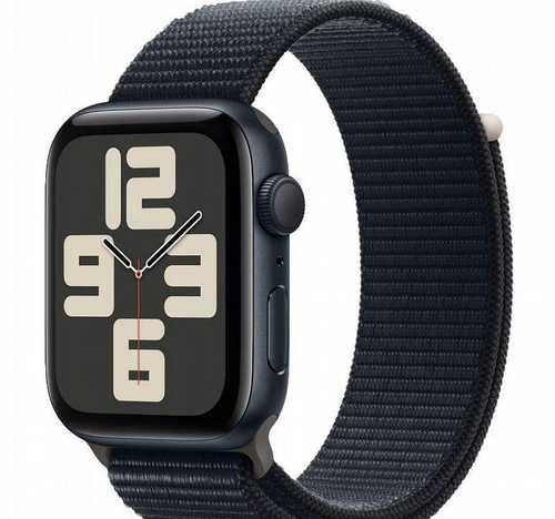 Смарт-часы Apple Watch SE 2 (2023),   Cellular 44 мм, Midnight Al Midnight Sport Loop