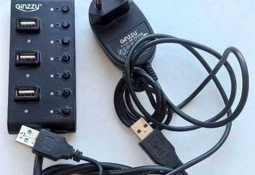 USB хаб ginzza на 7 портов