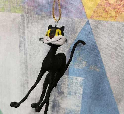 Ватная игрушка Чёрный кот