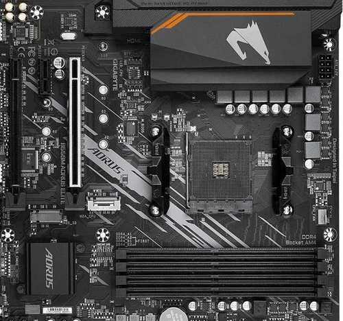 Gigabyte B550M aorus elite Soc-AM4 AMD B550 4xDDR4 mATX AC97 8ch(7.1) gblan raid DVI hdmi