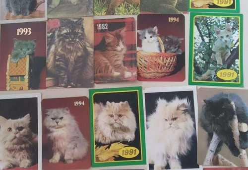 Календарики СССР кошки