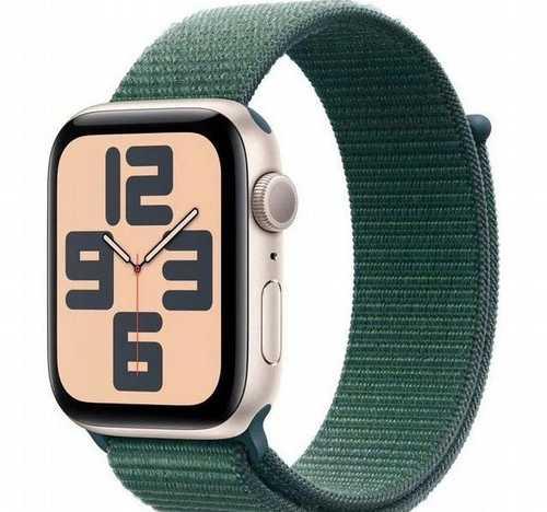 Смарт-часы Apple Watch SE 2 (2024) GPS Cellular 44мм, Starlight Al La Green Sport Loop